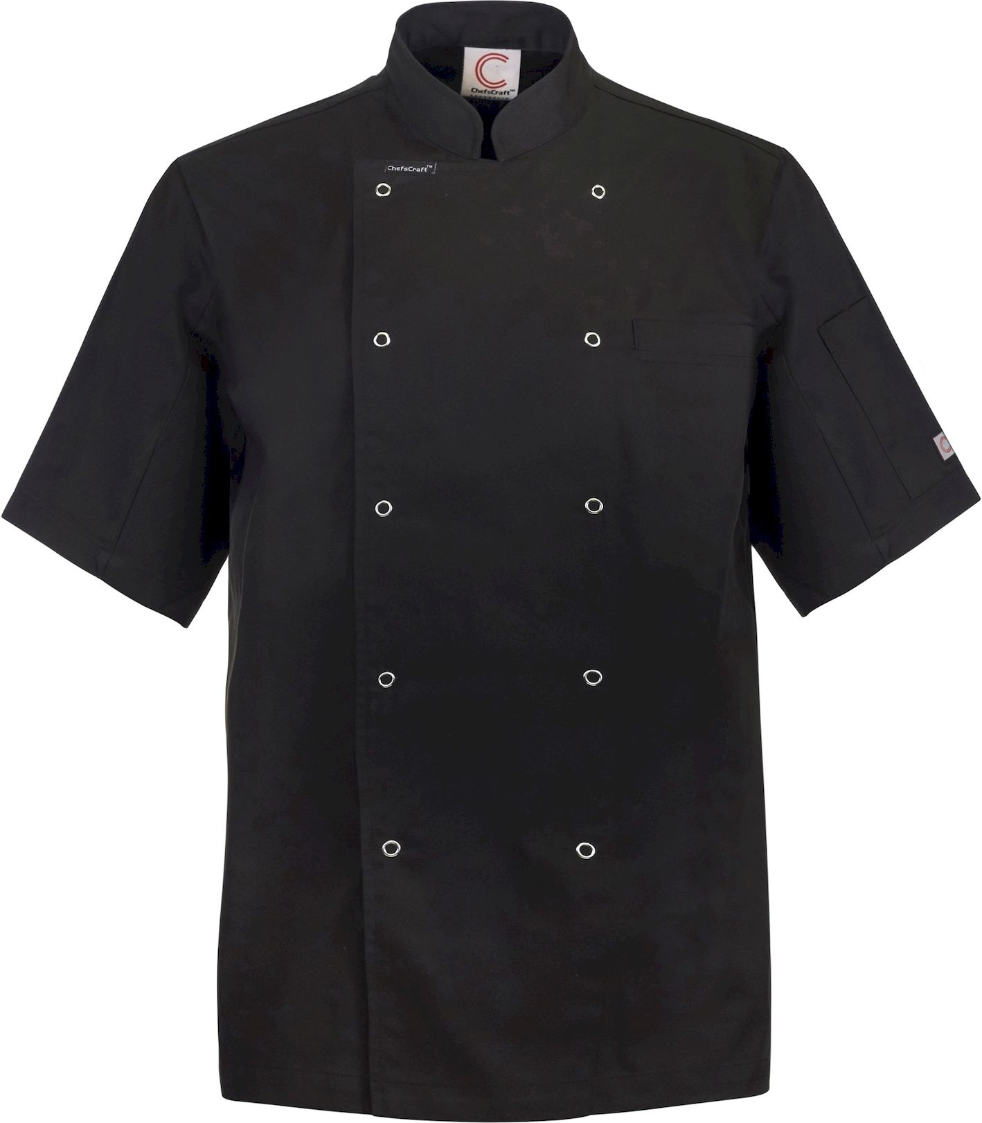 NCC Apparel Mens Executive Short Sleeve Chef Jacket With Press Studs ...